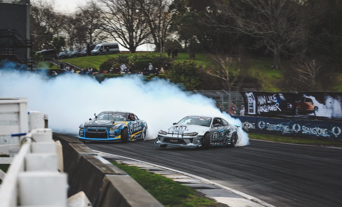 One last drift for D1NZ on World’s Fastest Drift Corner at Pukekohe ...